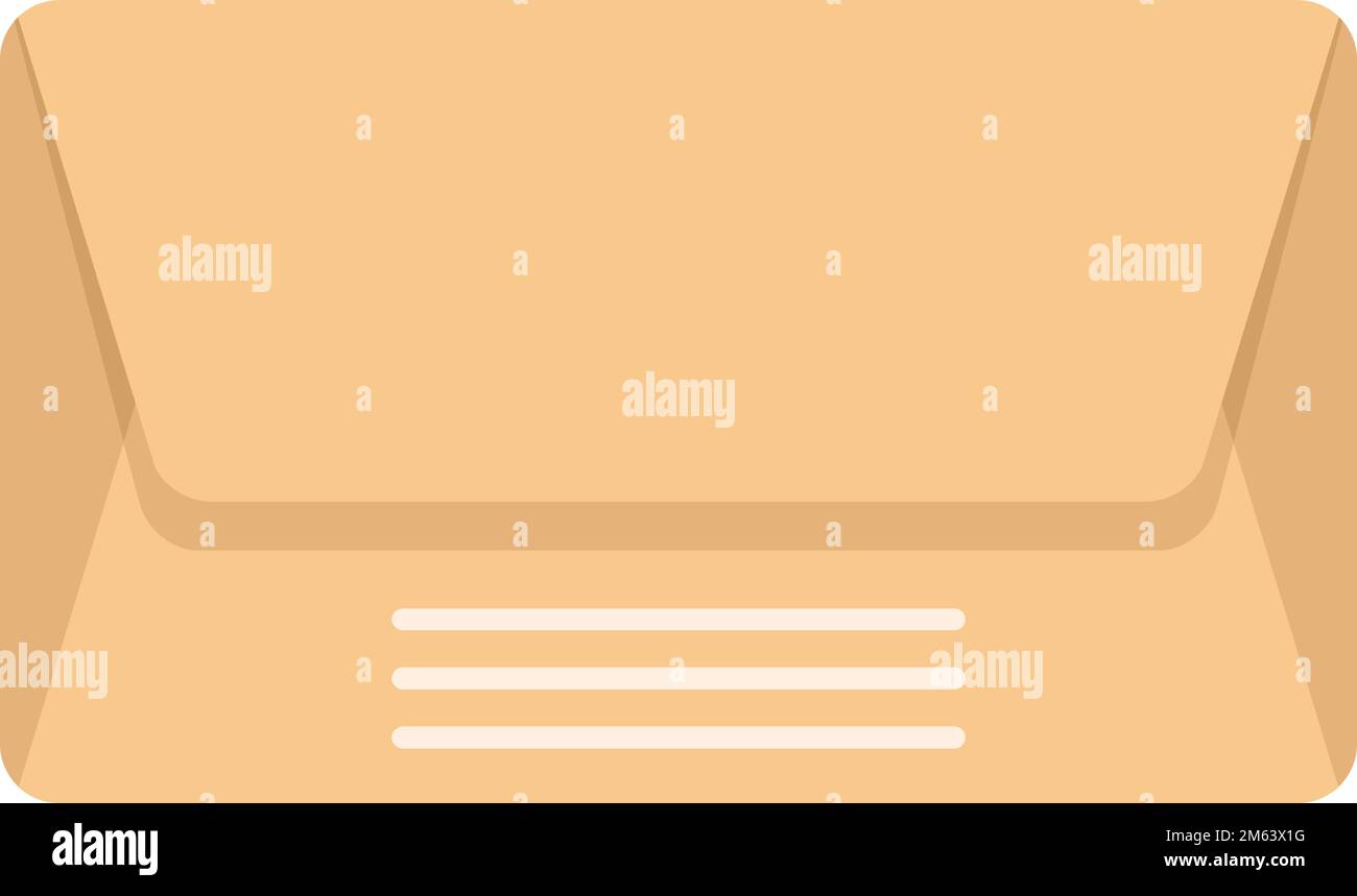 Delivery envelope icon flat vector. Mail letter. Email paper isolated ...