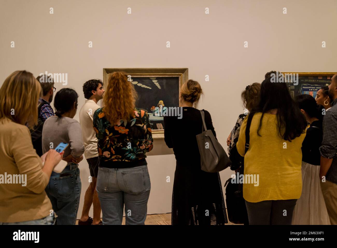 Curator explaining the painting Automat, 1927, Edward Hopper's New York ...