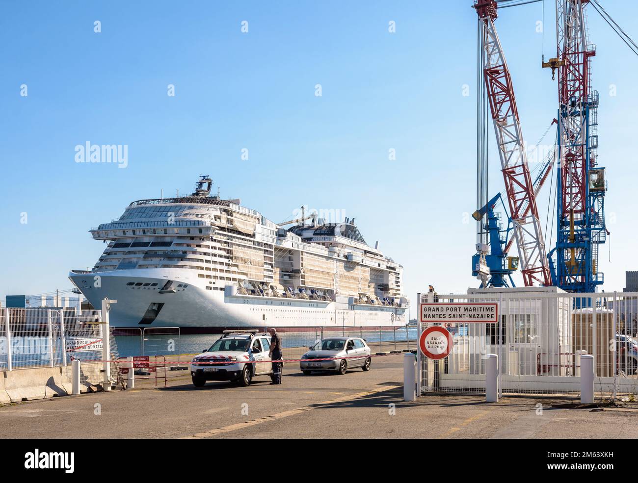 The MSC Euribia cruise ship under construction in the Chantiers de l ...