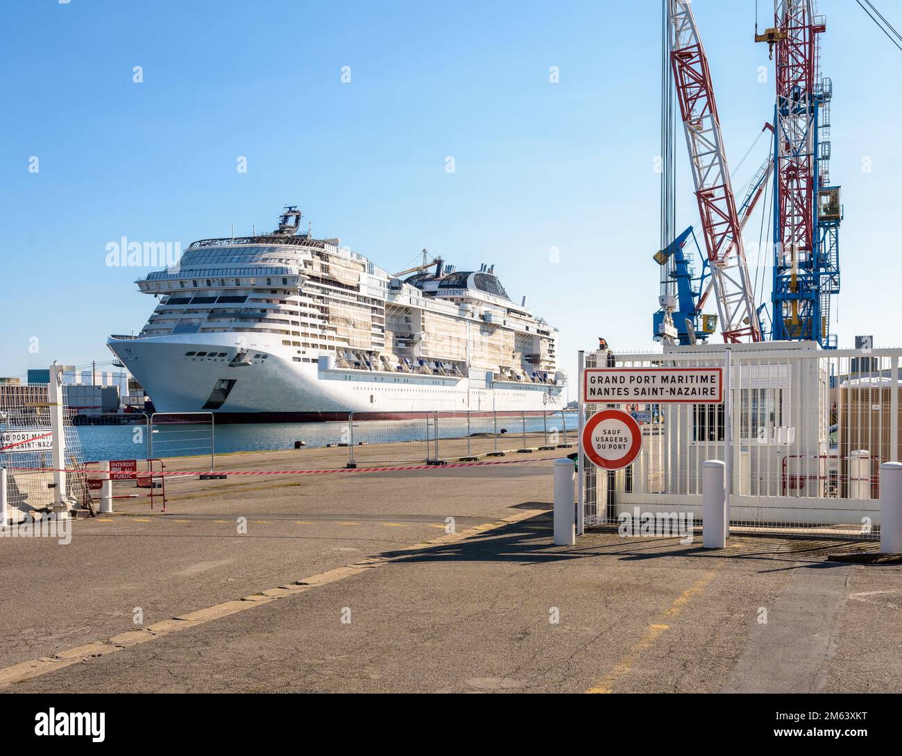 The MSC Euribia cruise ship under construction in the Chantiers de l ...