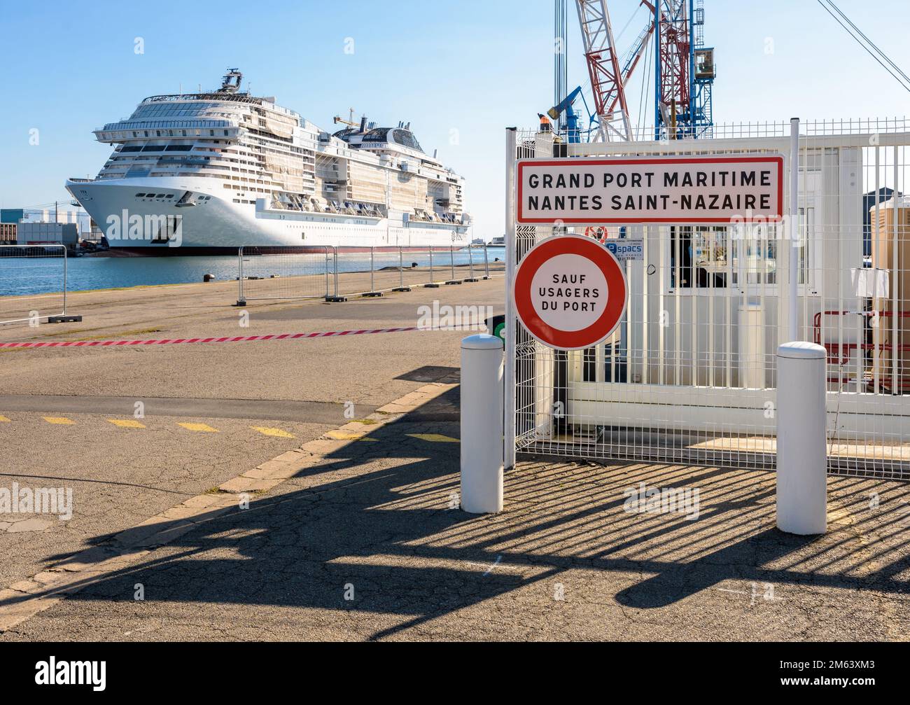 The MSC Euribia cruise ship under construction in the Chantiers de l ...