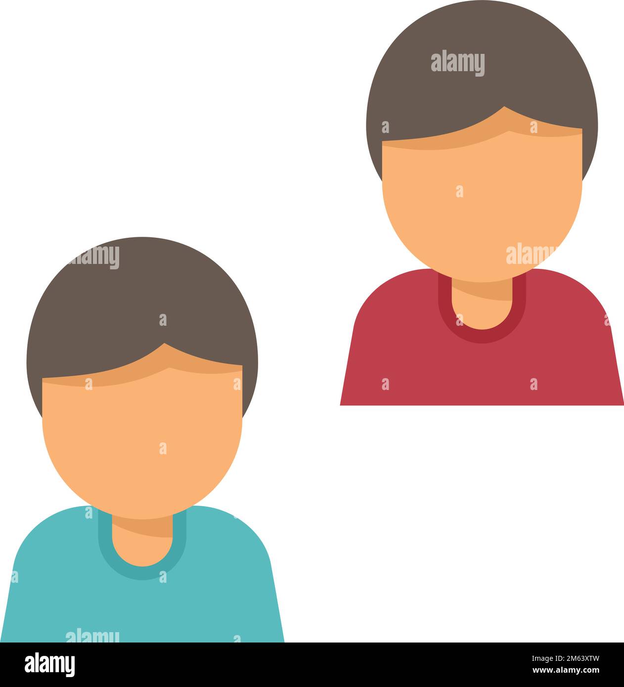 Worker comparison icon flat vector. Compare business. People equal ...