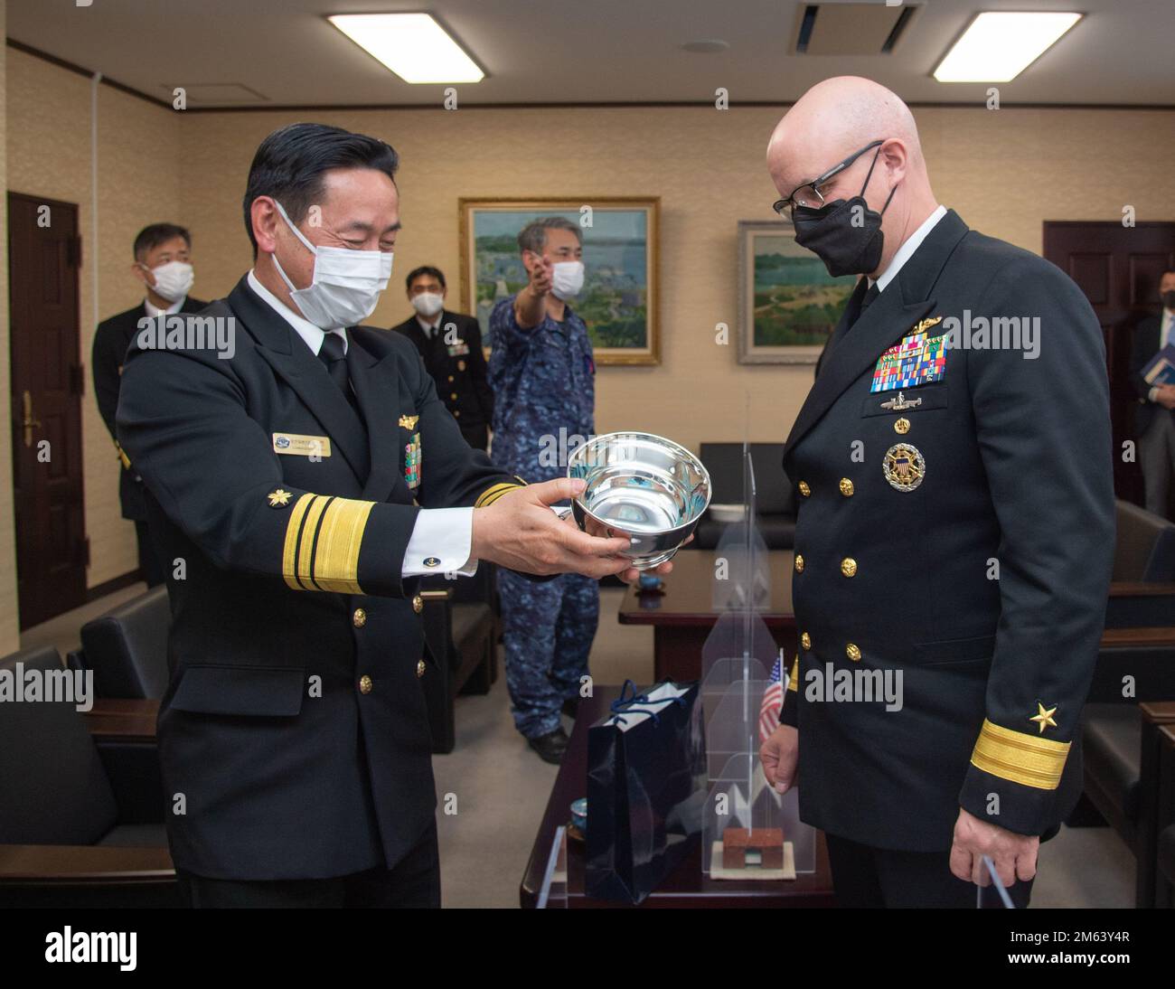Japan Maritime Self-Defense Force (JMSDF) Vice Admiral Naruto Nishi ...