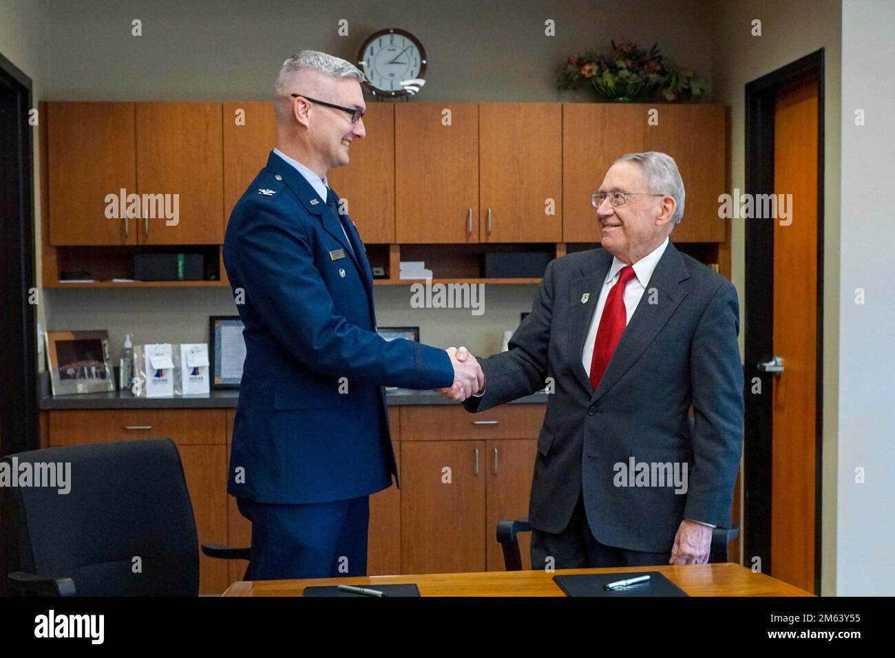 U.S. Air Force Col Timothy Mach, 305th AMW Deputy Commander and Dr. Jon ...
