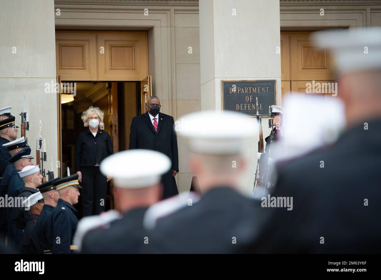 Secretary of Defense Lloyd J. Austin III hosts an honor cordon to ...