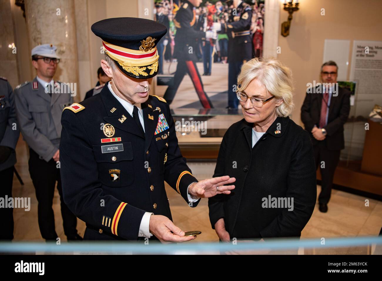 U.S. Army Col. Thomas Austin (left), director of engineering, Arlington ...