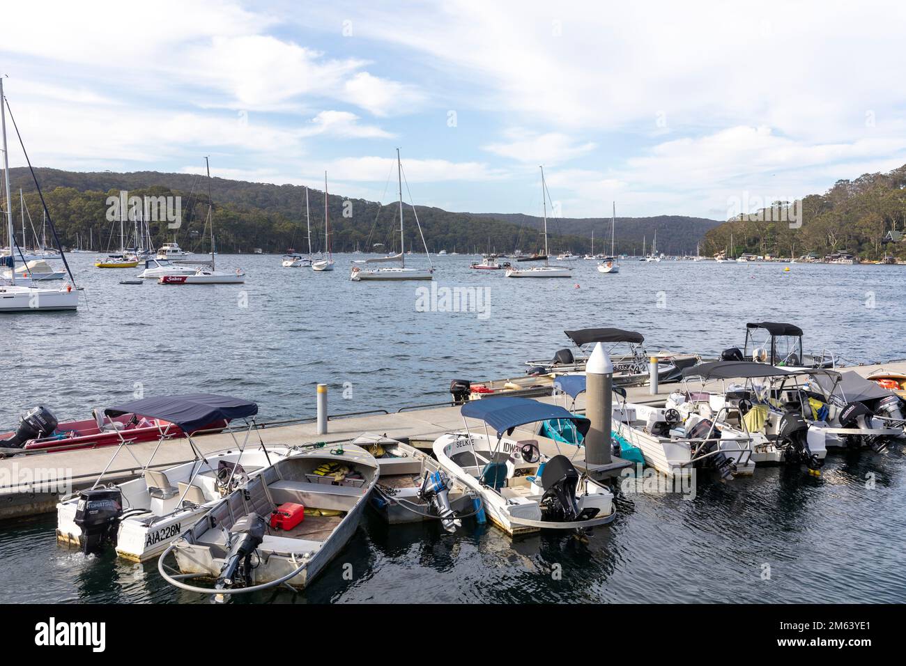 Church Point Sydney, community boat tie up mooring area, used by ...
