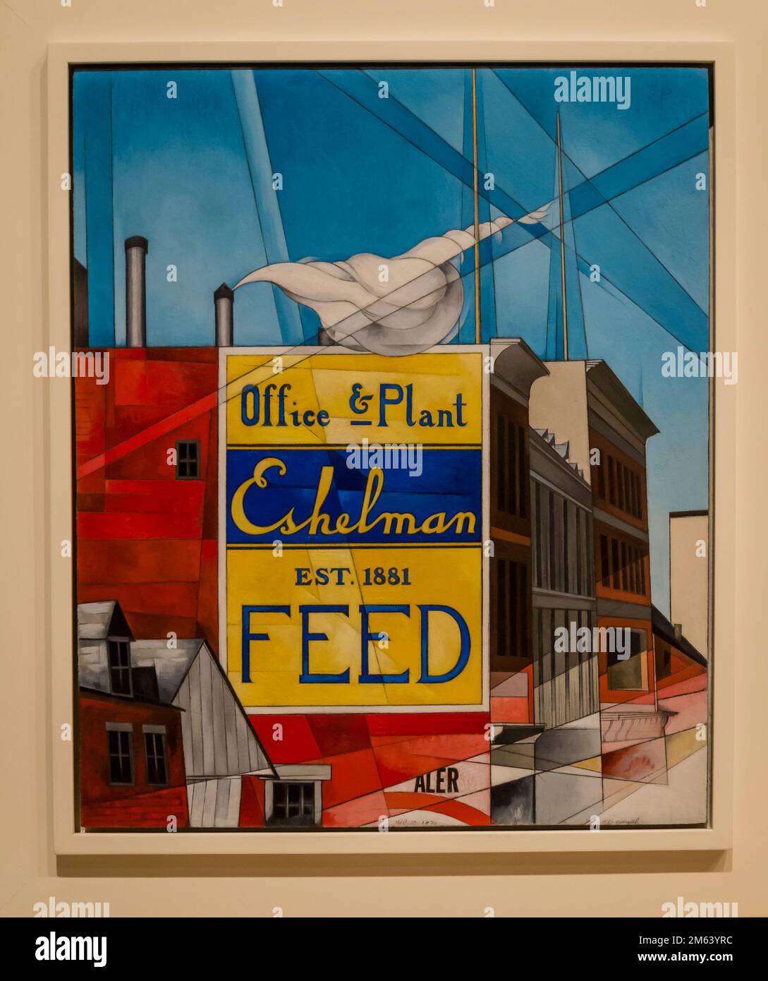 Charles Demuth paining Buildings, Lancaster, 1930, Whitney Museum of ...