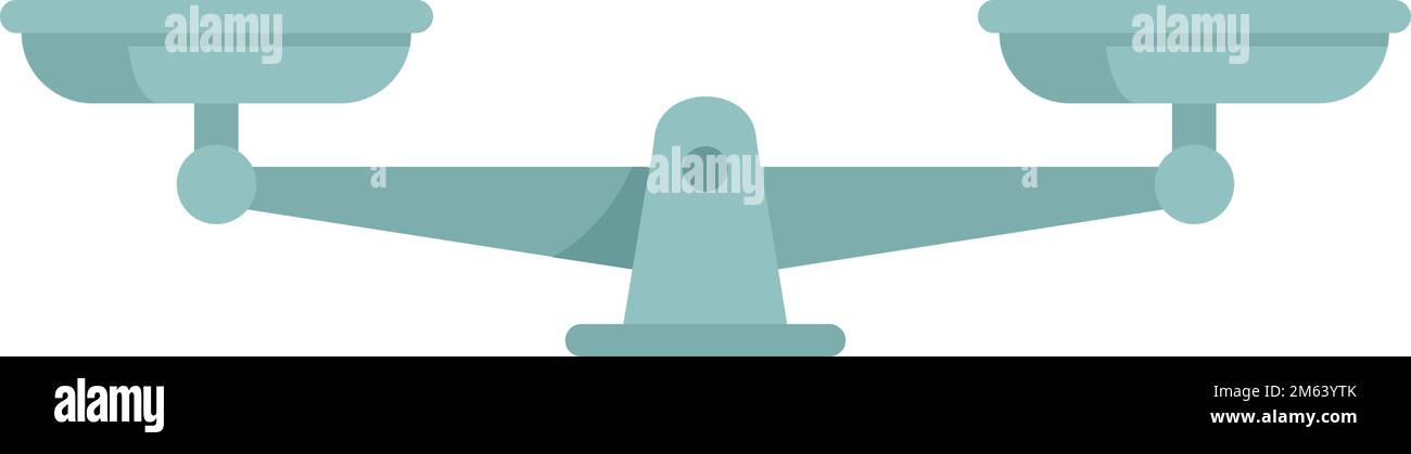 Metal scales icon flat vector. Balance weight. Compare weigh isolated ...