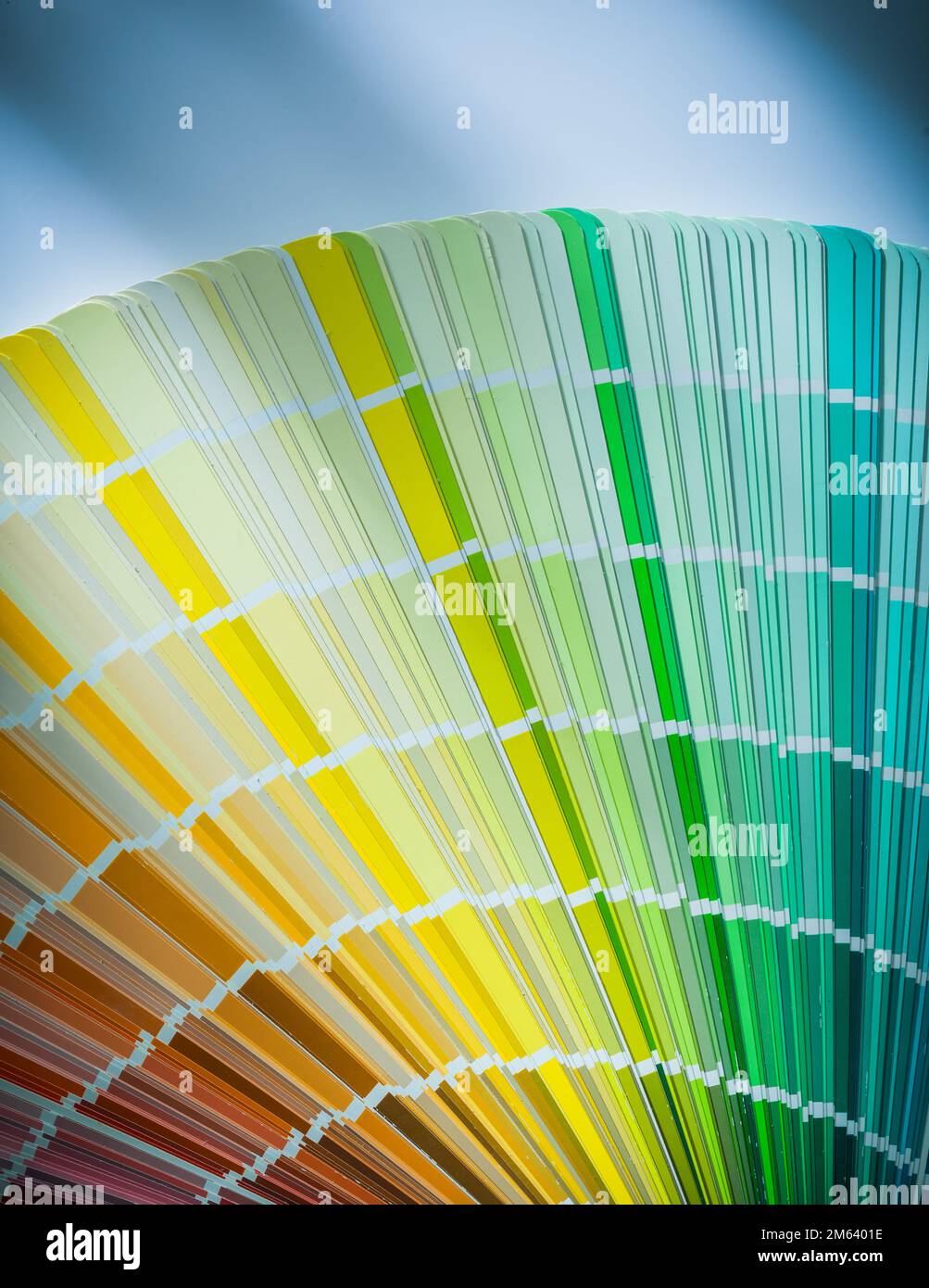 Colorful color sampler on white background Stock Photo - Alamy