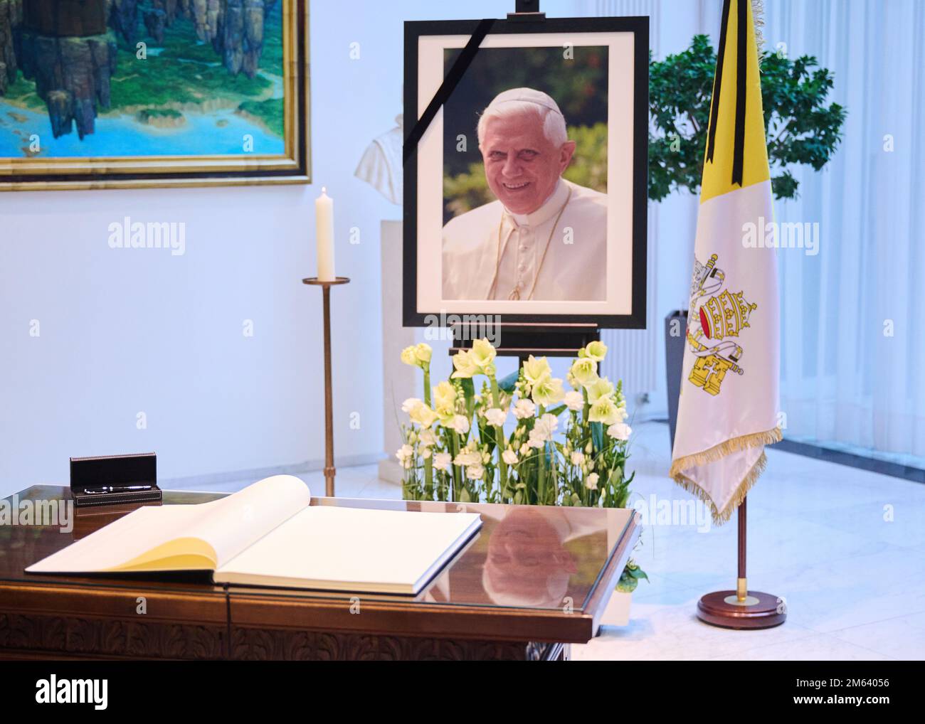 Berlin, Germany. 02nd Jan, 2023. The book of condolences for the late ...