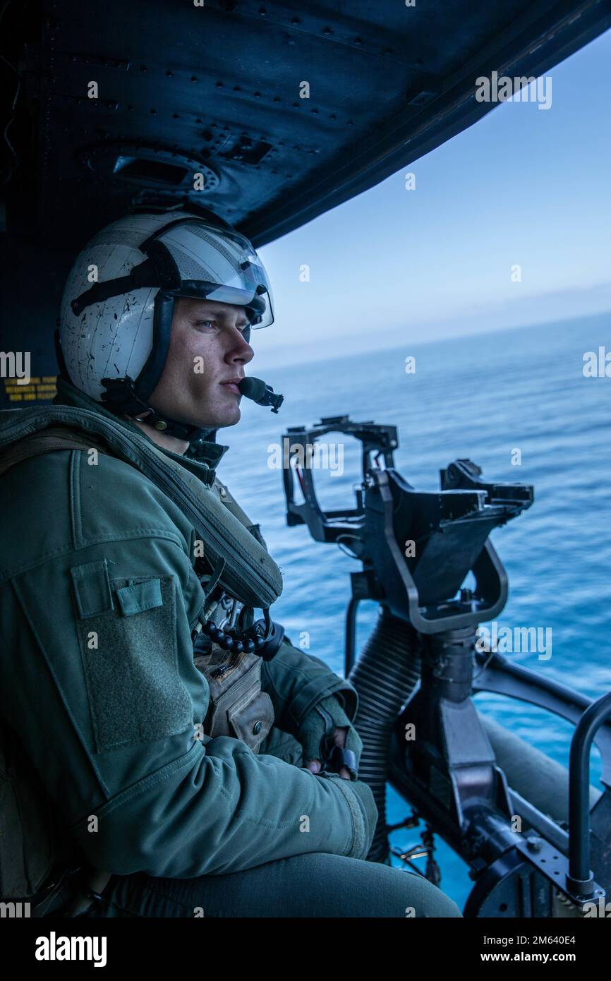 U.S. Marine Corps Cpl. Jonathan M. Stuart a UH-1Y Venom crew chief with ...