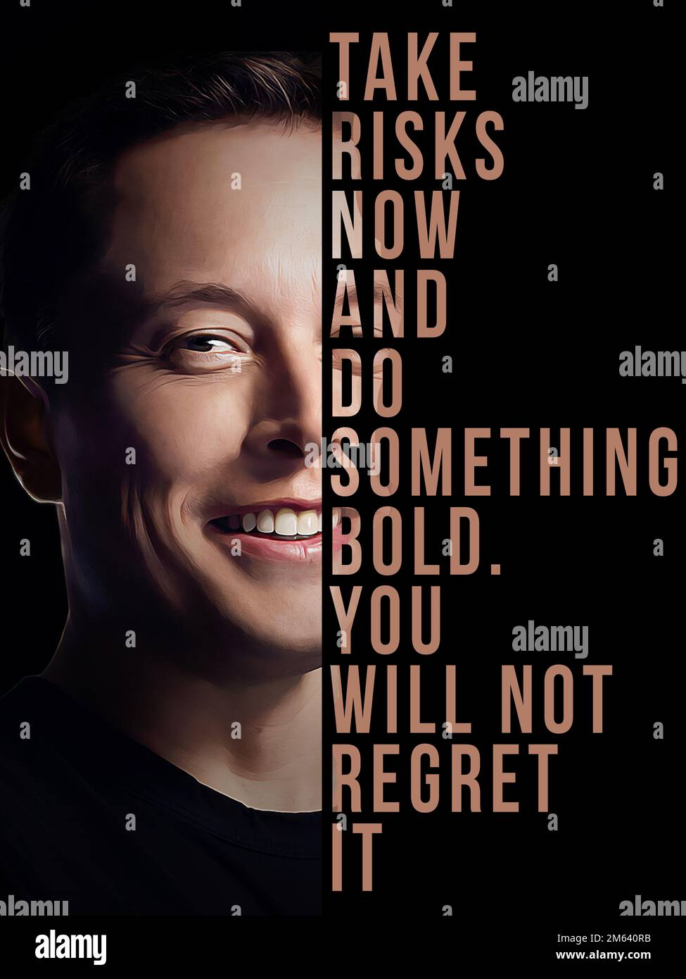 Elon Musk. Great quotes and phrases of famous people art processing on ...