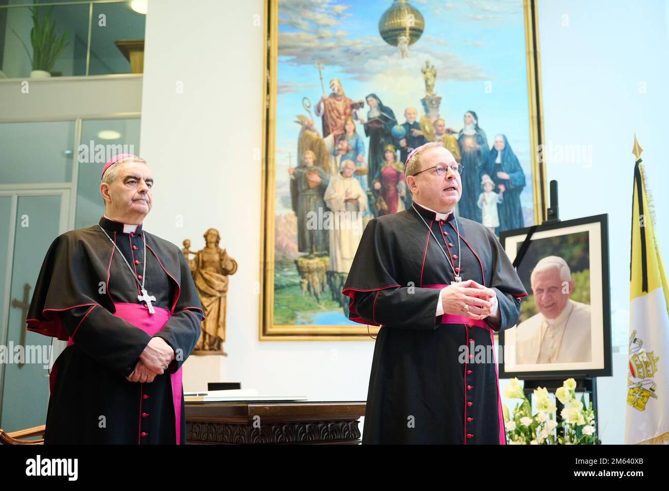 Berlin, Germany. 02nd Jan, 2023. Bishop Georg Bätzing (r), President of ...