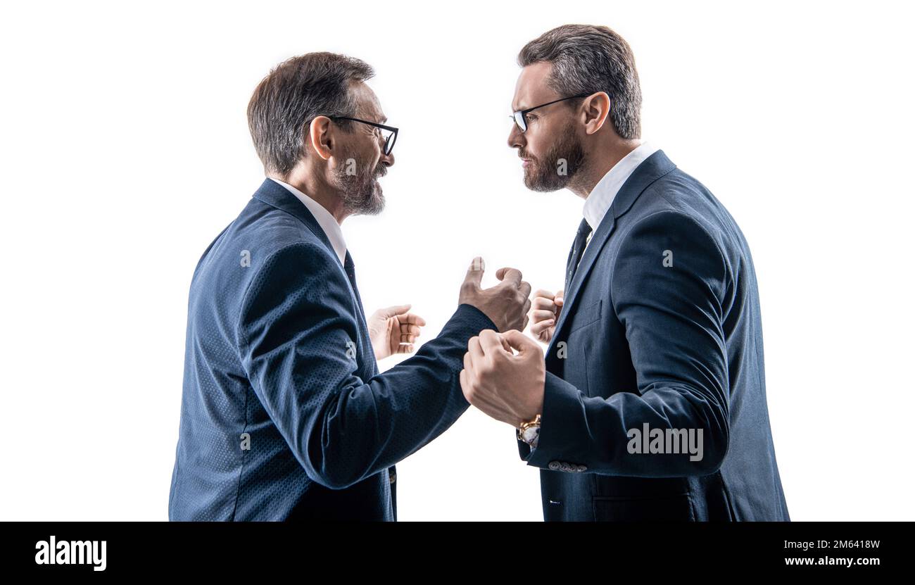 photo of two businessmen fighting with anger. two fighting businessmen ...
