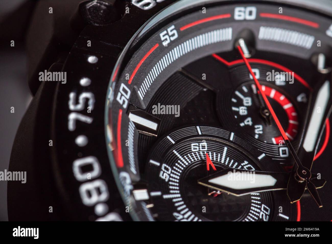 Black modern clock face. close up background Stock Photo - Alamy