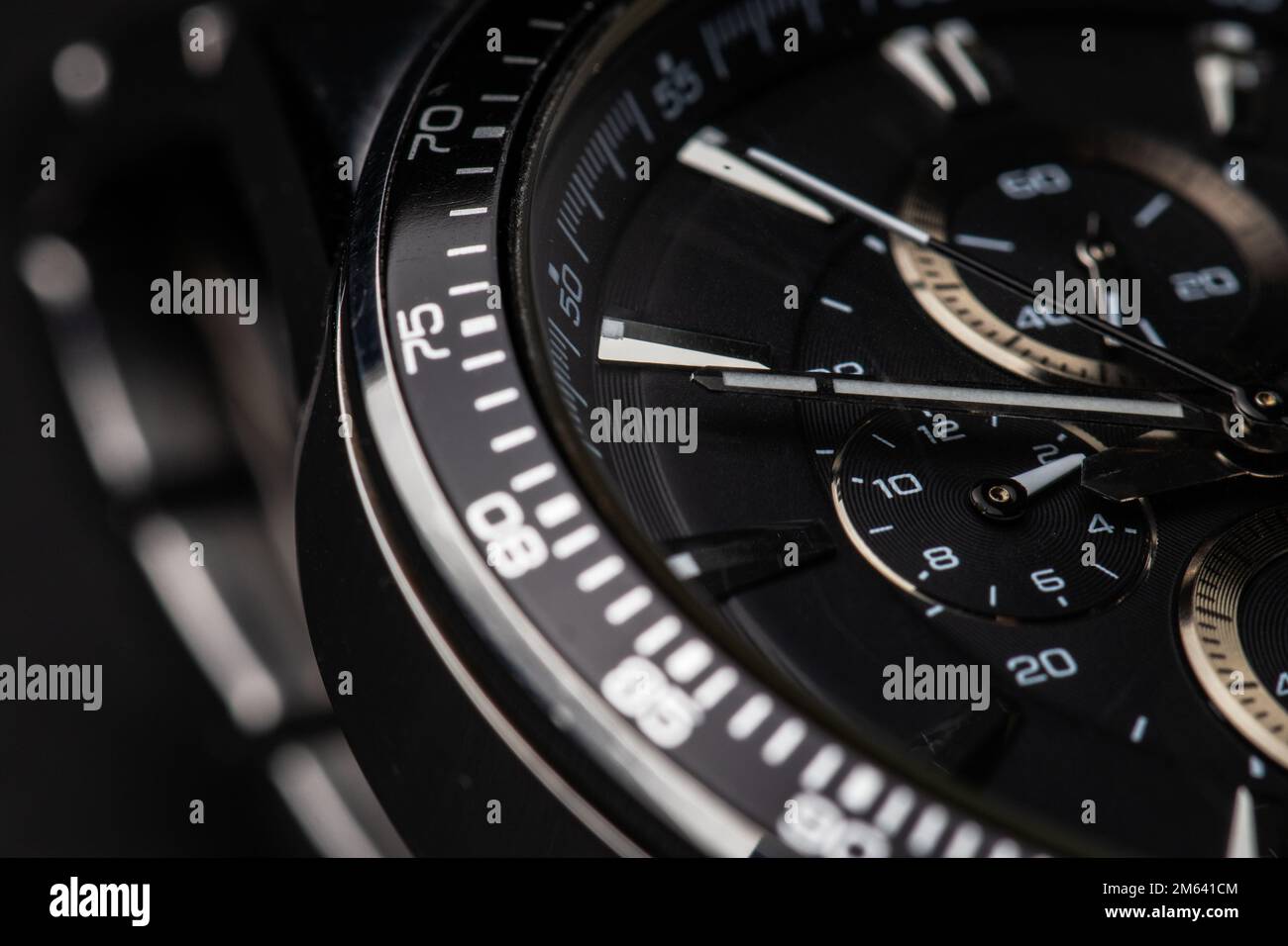 Black modern clock face. close up background Stock Photo - Alamy