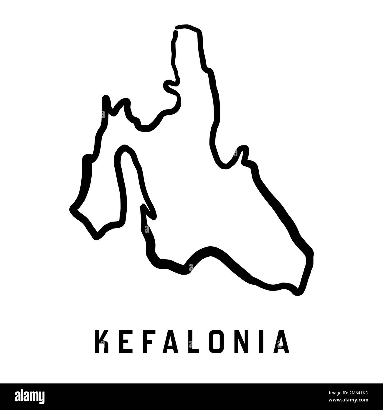 Kefalonia map Stock Vector Images - Alamy
