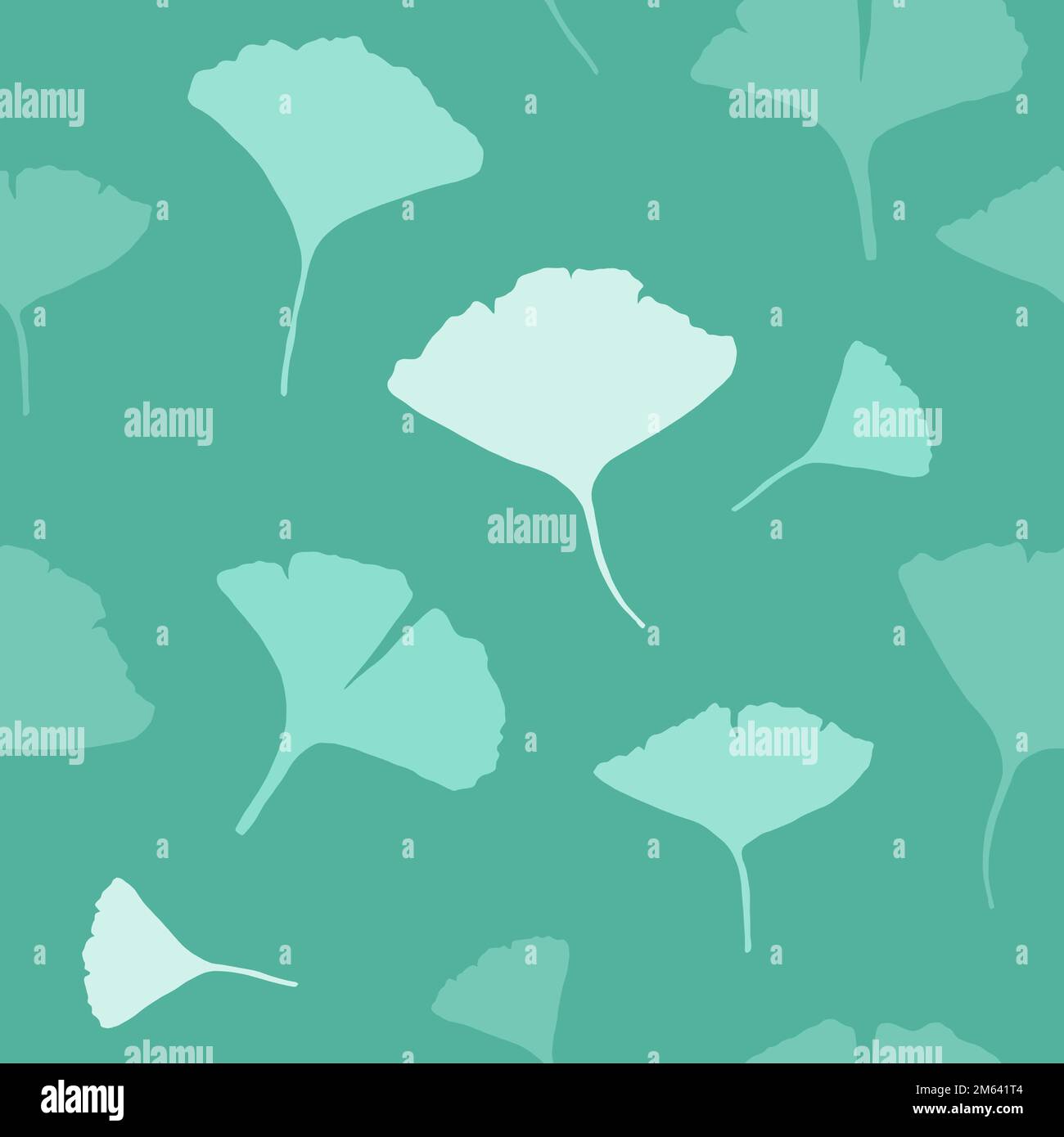 Ginkgo biloba leaves seamless pattern design. Japanese style fashion ...