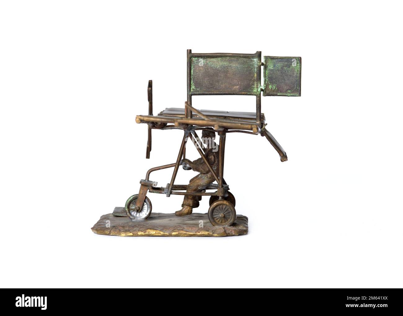 1970s Bronze model commemorating the Pioneer New Zealand aviator ...