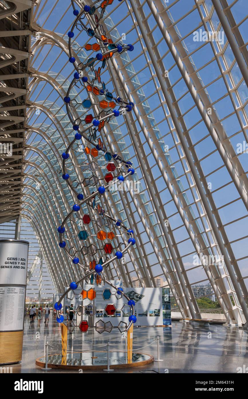 Giant Structure Representing the Helical Shape of Dna Stock Photo - Alamy