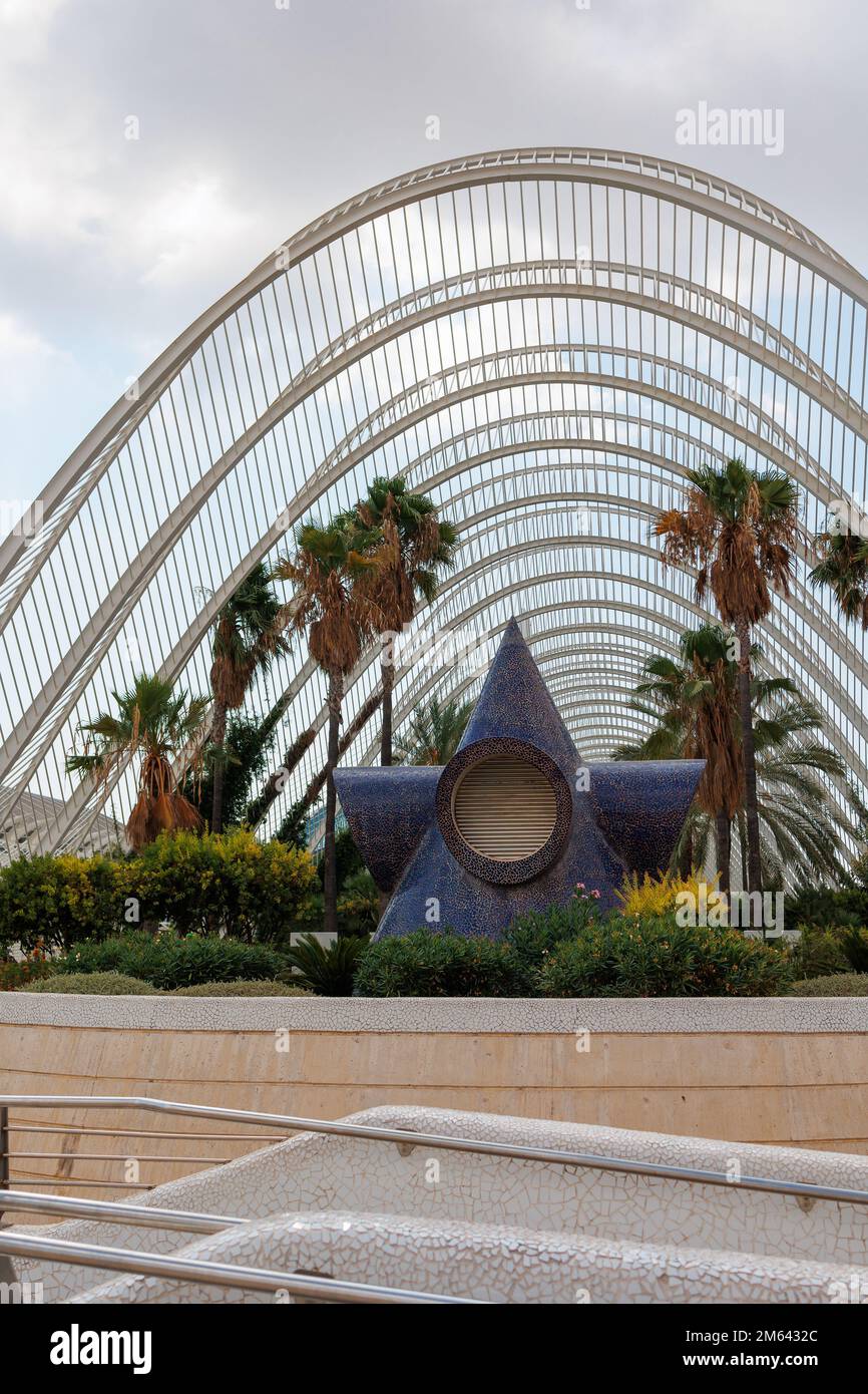 Exterior Structure of the Umbracle Modern Building with its greenery in ...
