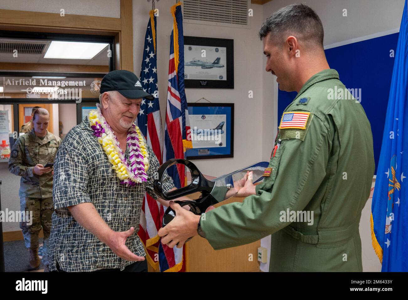 Lt. Col. Scott Durham, 15th Operations Support Squadron commander, and ...