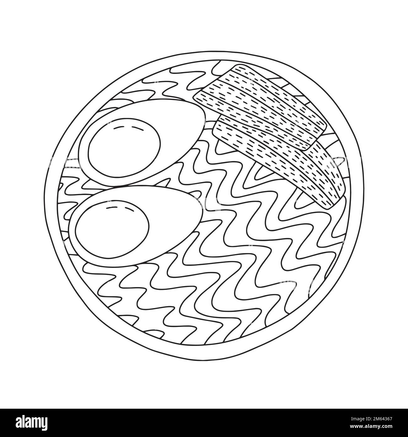 Vector asian traditional dish ramen top view Stock Vector Image & Art ...