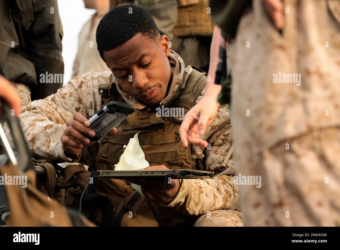U.S. Marine Corps Sgt. Jonathan Samerson, a transmission systems ...