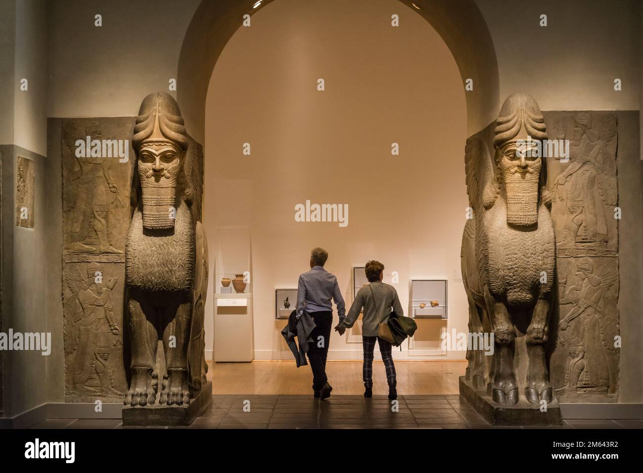 Winged Bull (or Lion) with human head that served as gateways to the ...
