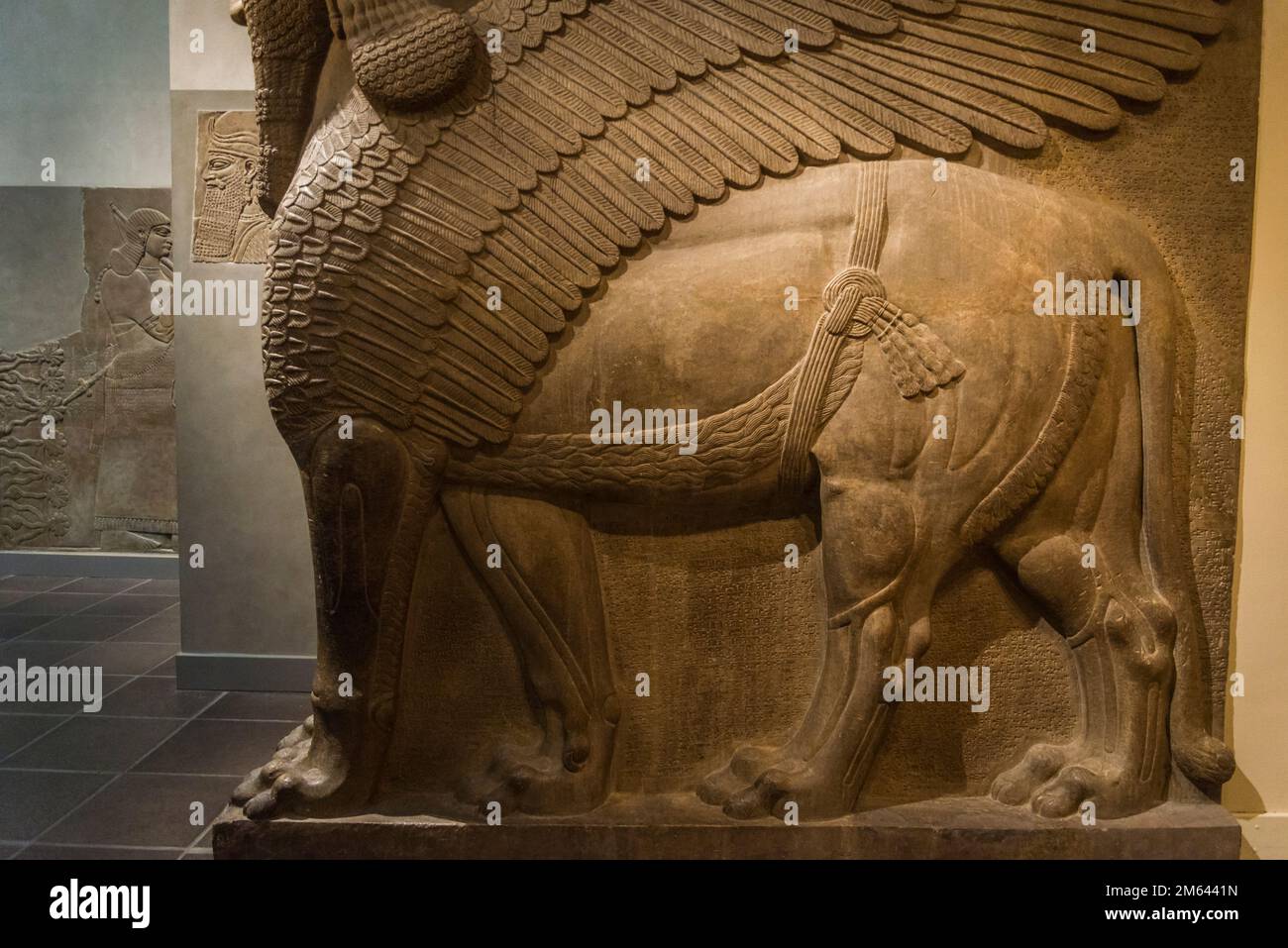 Winged Bull (or Lion) with human head that served as gateways to the ...
