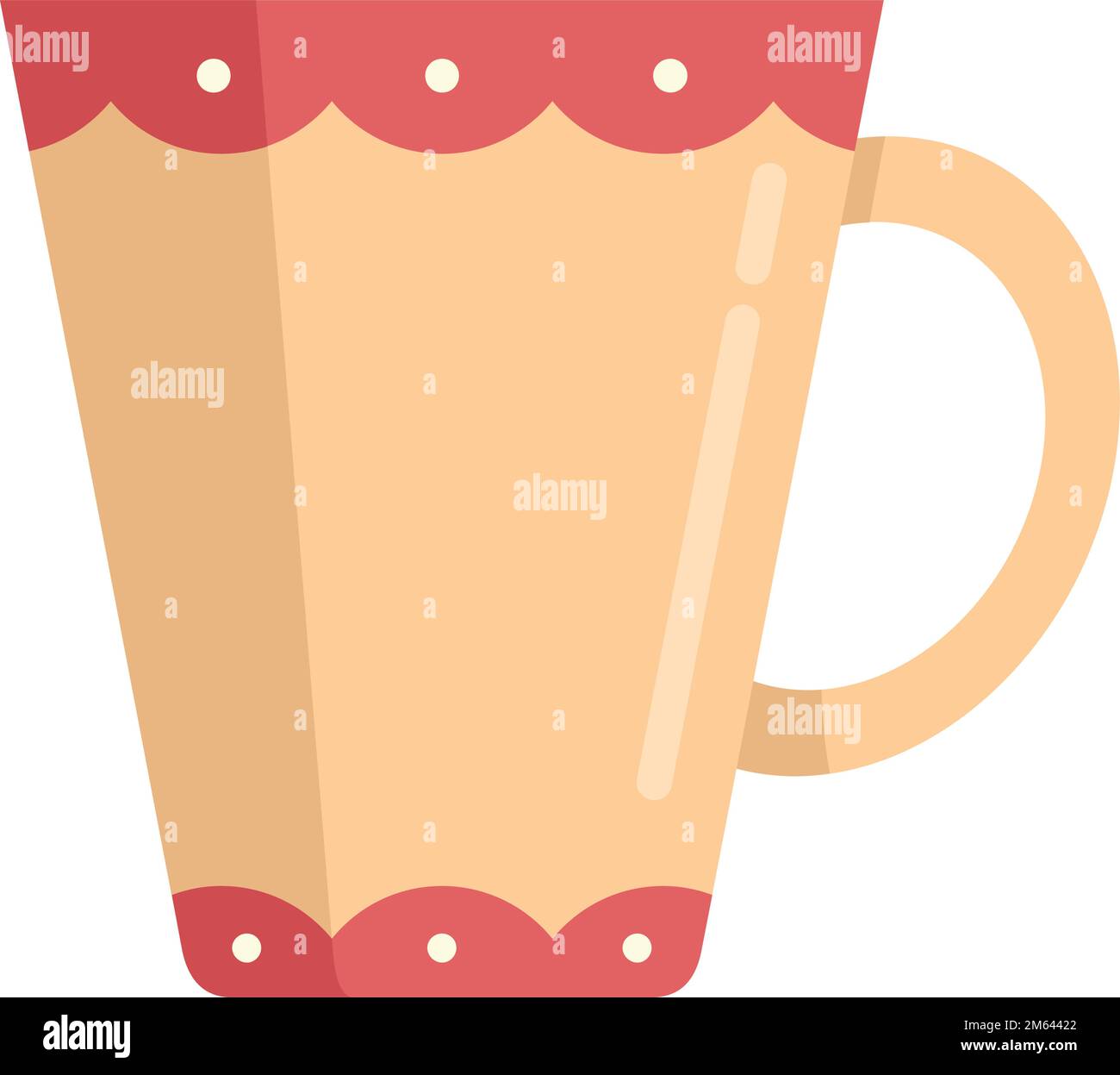 Warm mug icon flat vector. Hot ceramic. Mocha porcelain isolated Stock ...