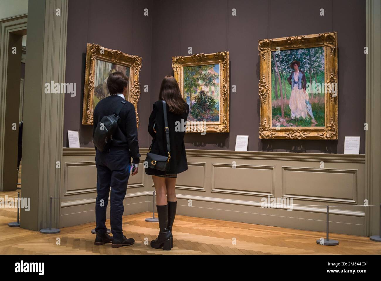 Claude Monet painting The Stroller, 1887, Impressionist Galleries, Metropolitan Museum of Art ...