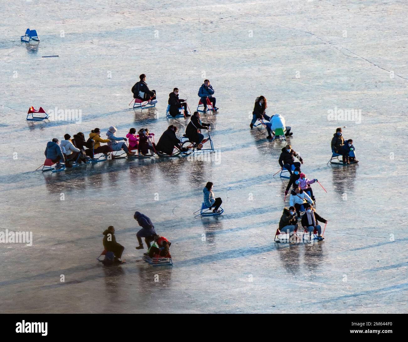 BEIJING, CHINA - JANUARY 1, 2023 - People play at Beijing's largest ...