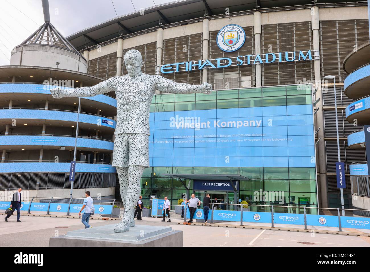 Vincent Kompany,legend,captain,statue,outside,at,Etihad Stadium ...