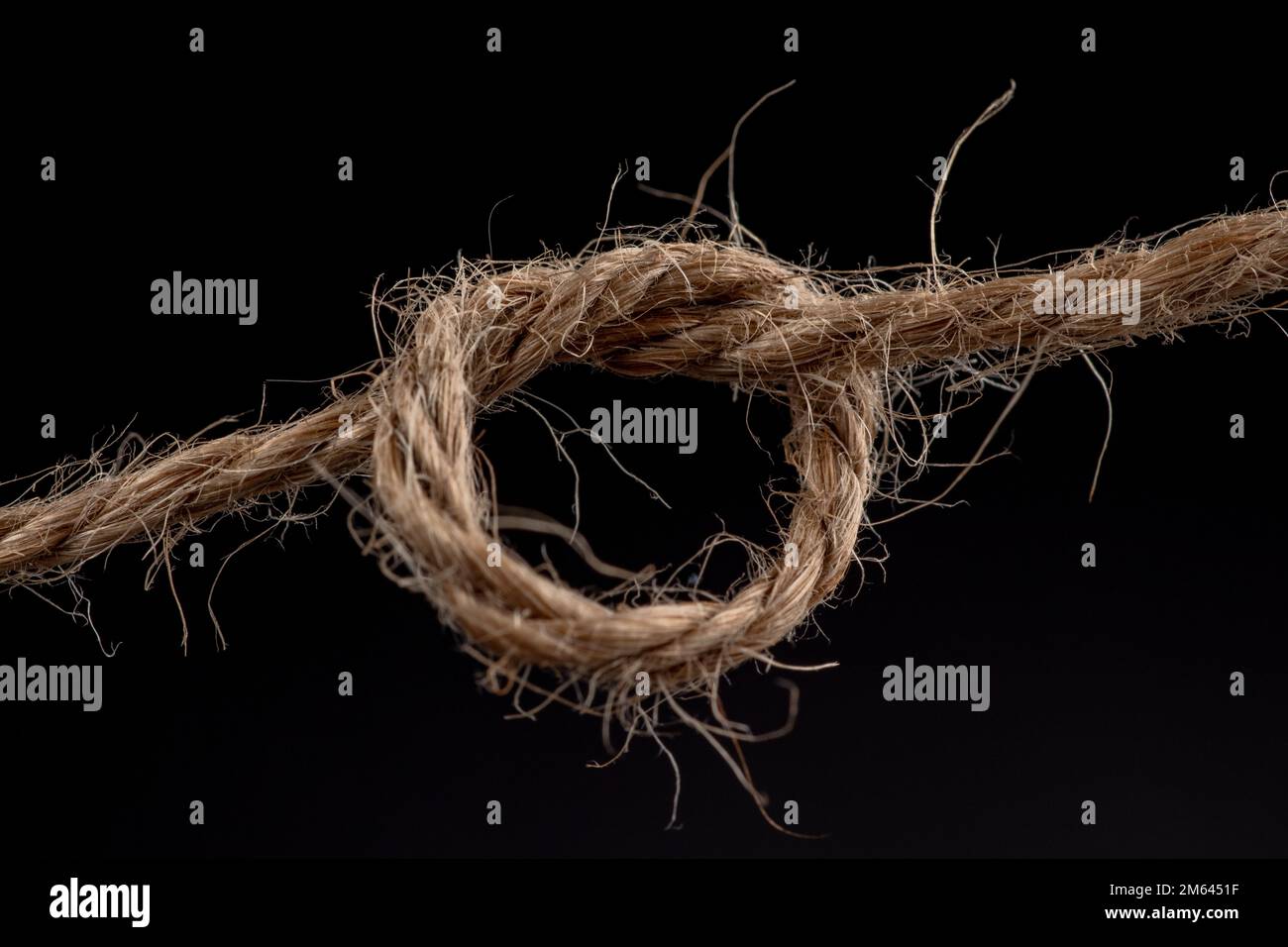 Piece of rope on a white background hi-res stock photography and images ...