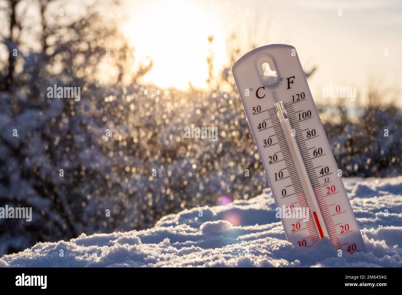 Thermometer in the snow. Extreme cold temperature at winter Stock Photo ... Thermometer in the snow. Extreme cold temperature at winter Stock Photo ...
