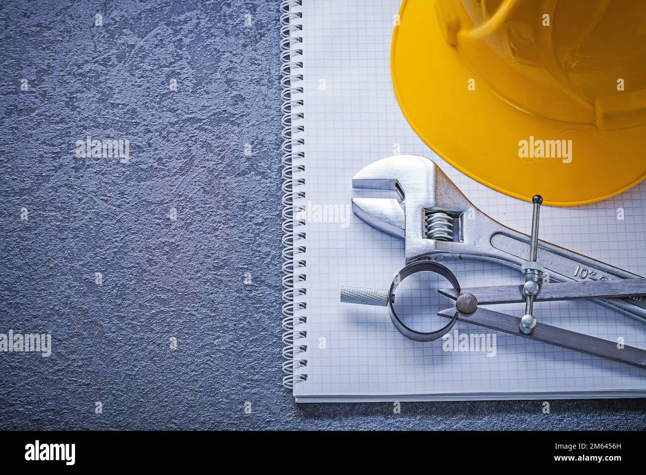 Notebook building helmet compasses adjustable spanner construction ...