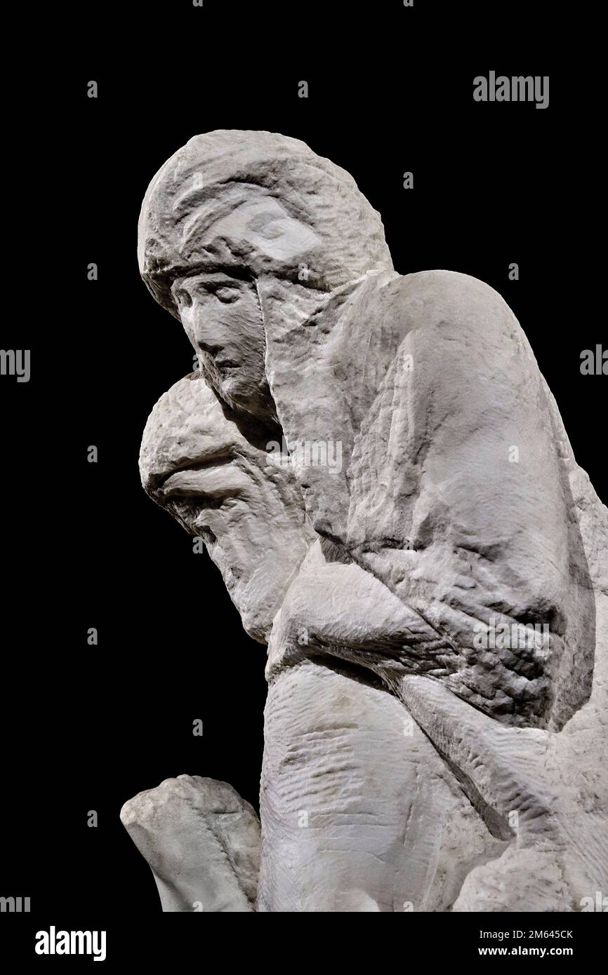 particolare della Pietà Rondanini - marmo - Michelangelo Buonarroti ...