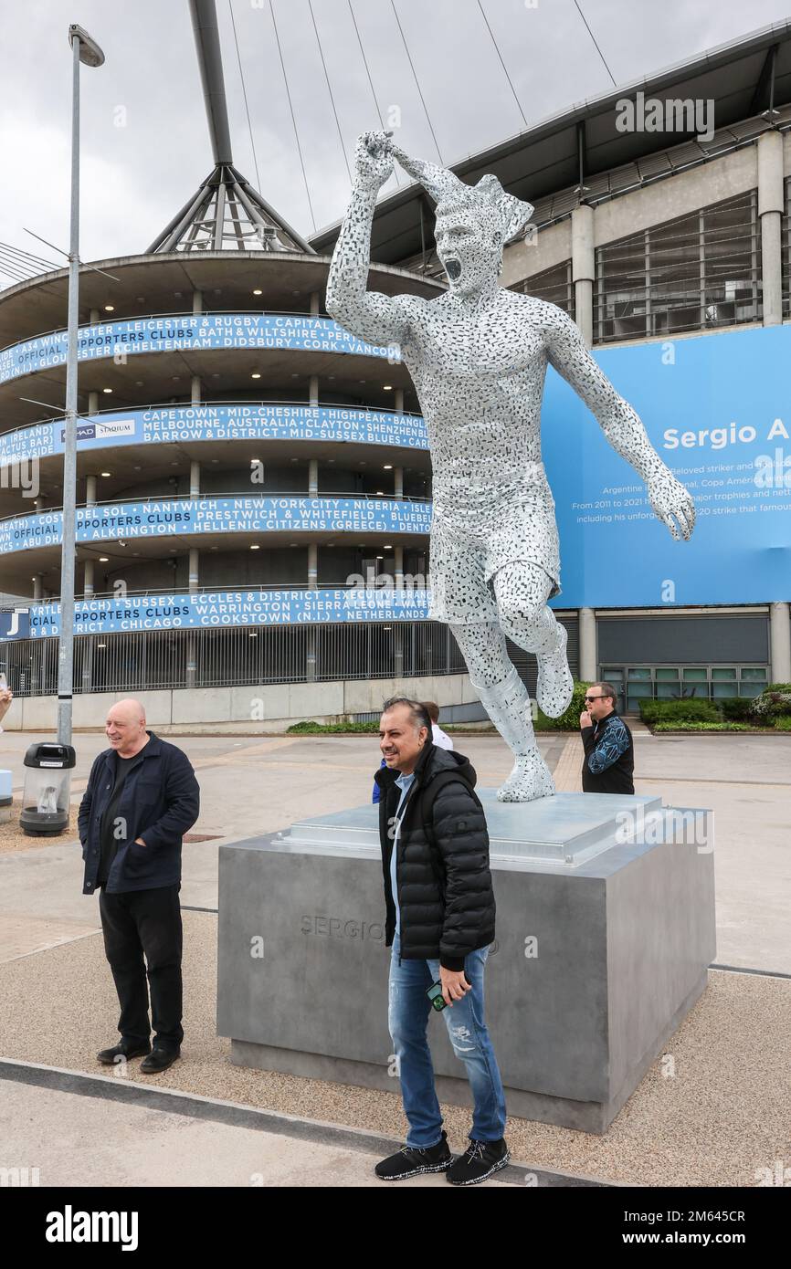 Classic,iconic,image,of,Sergio Aguero,Argentina,footballer,when ...