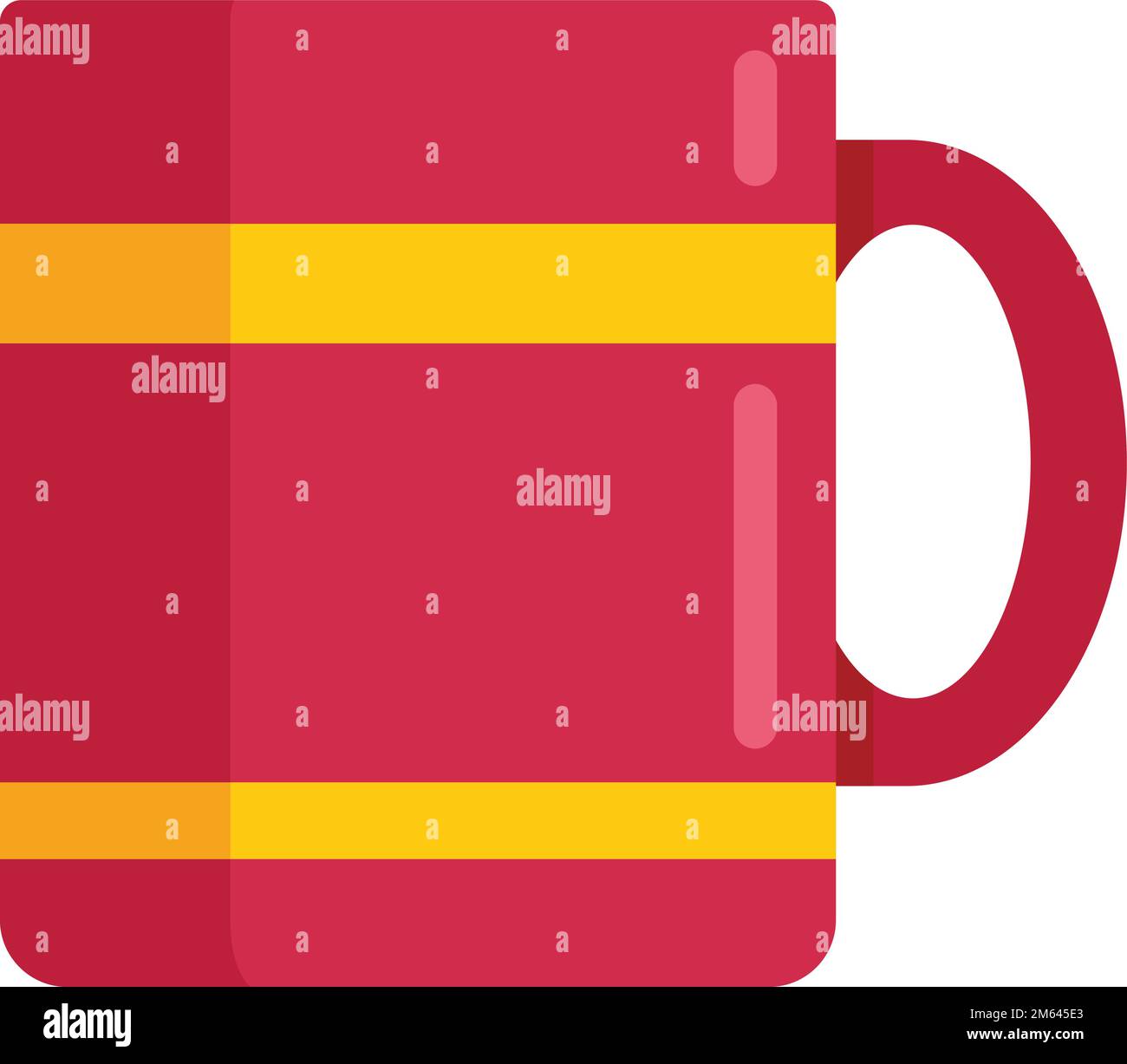 Mug reflection icon flat vector. Coffee mug. Hot cup isolated Stock ...