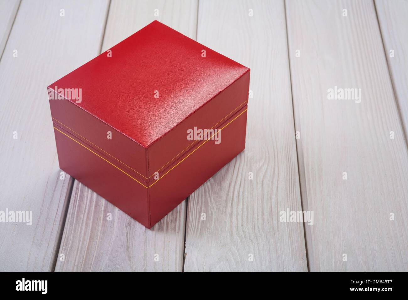 Square red leather box hi-res stock photography and images - Alamy