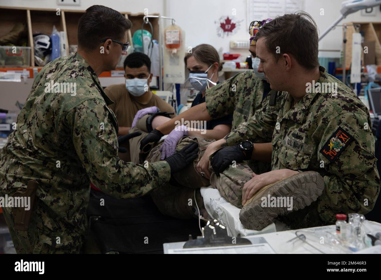 U.S. Navy Medical team, assigned to the Expeditionary Medical Unit ...
