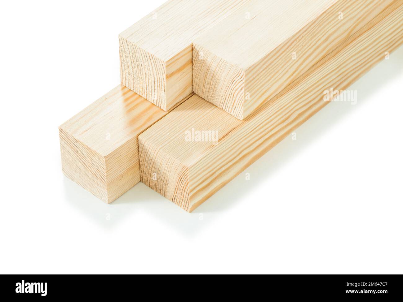 square wooden beams stack isolated Stock Photo - Alamy