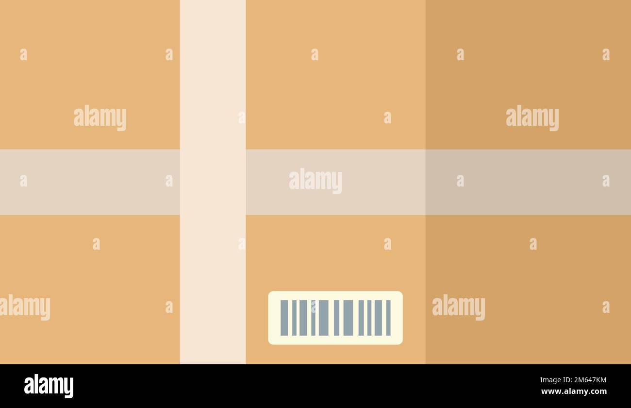 Container box icon flat vector. Delivery package. Empty parcel isolated ...