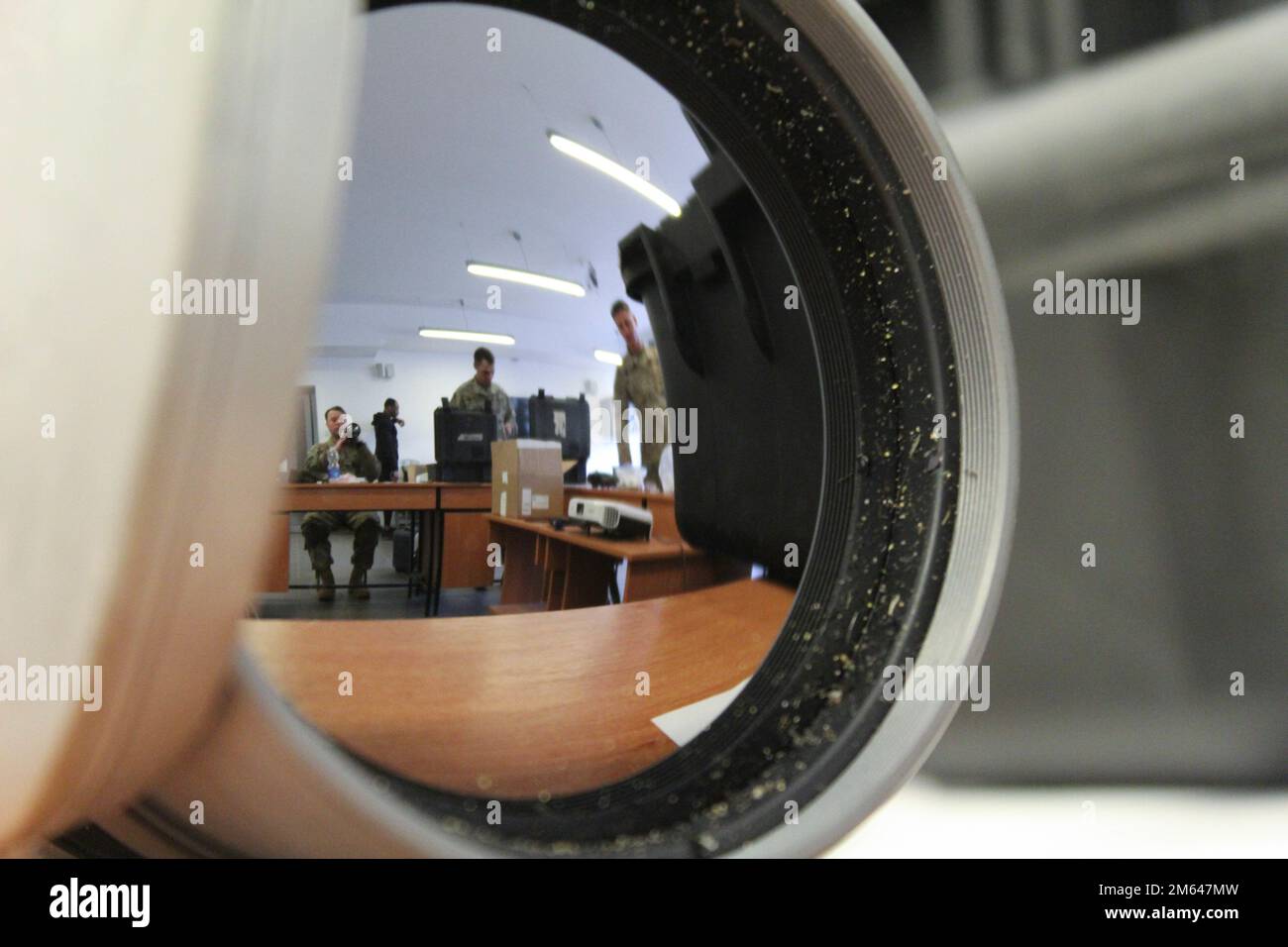 A PAS-13B Thermal Weapon Sight sits on the table awaiting Soldiers of ...