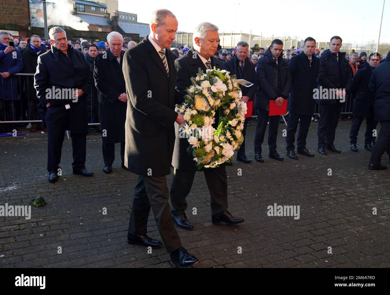Celtic chief executive Peter Lawell (right) and Celtic Director Michael ...