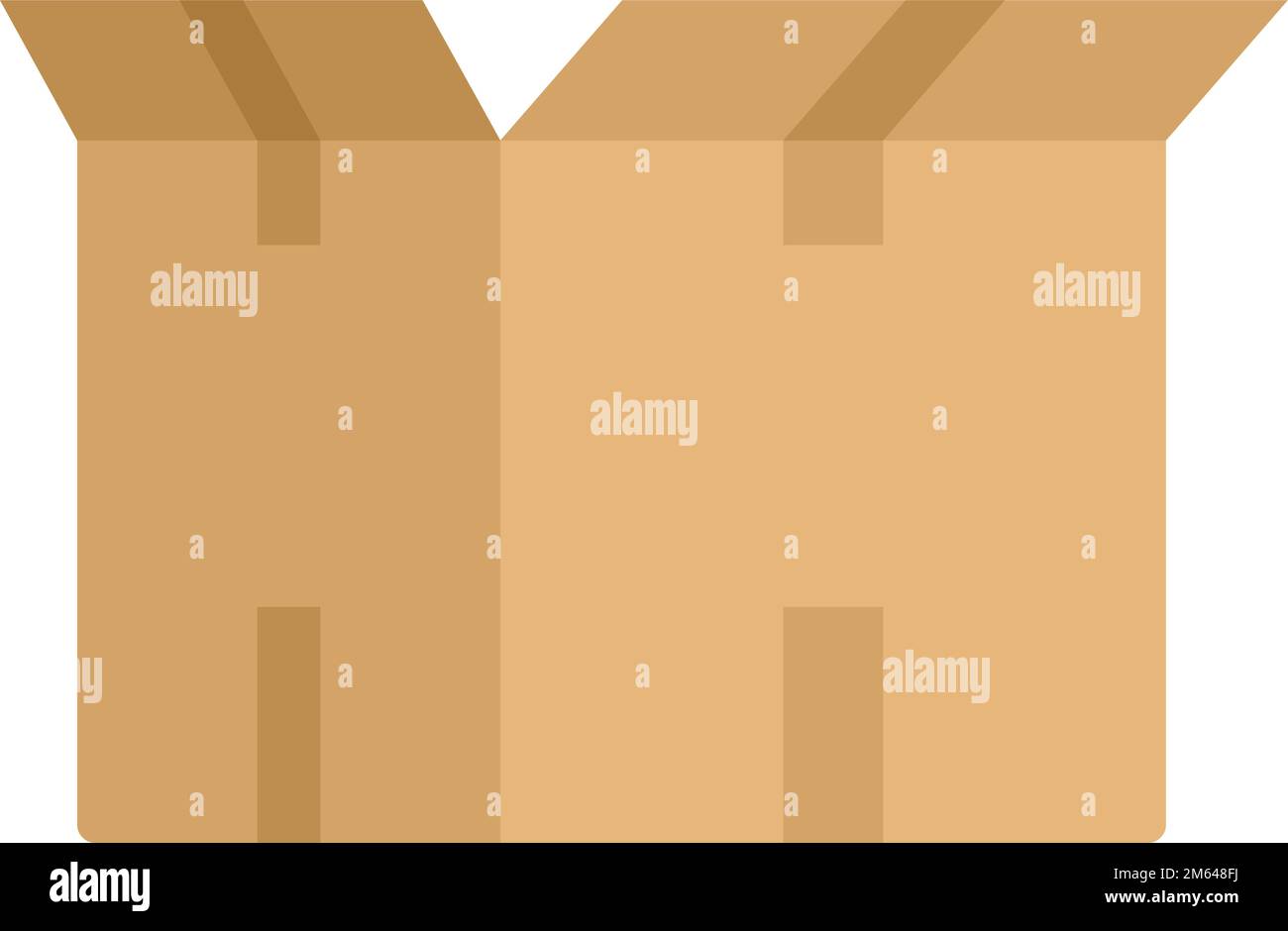 Transport Box Icon Flat Vector Delivery Package Paper Parcel Isolated