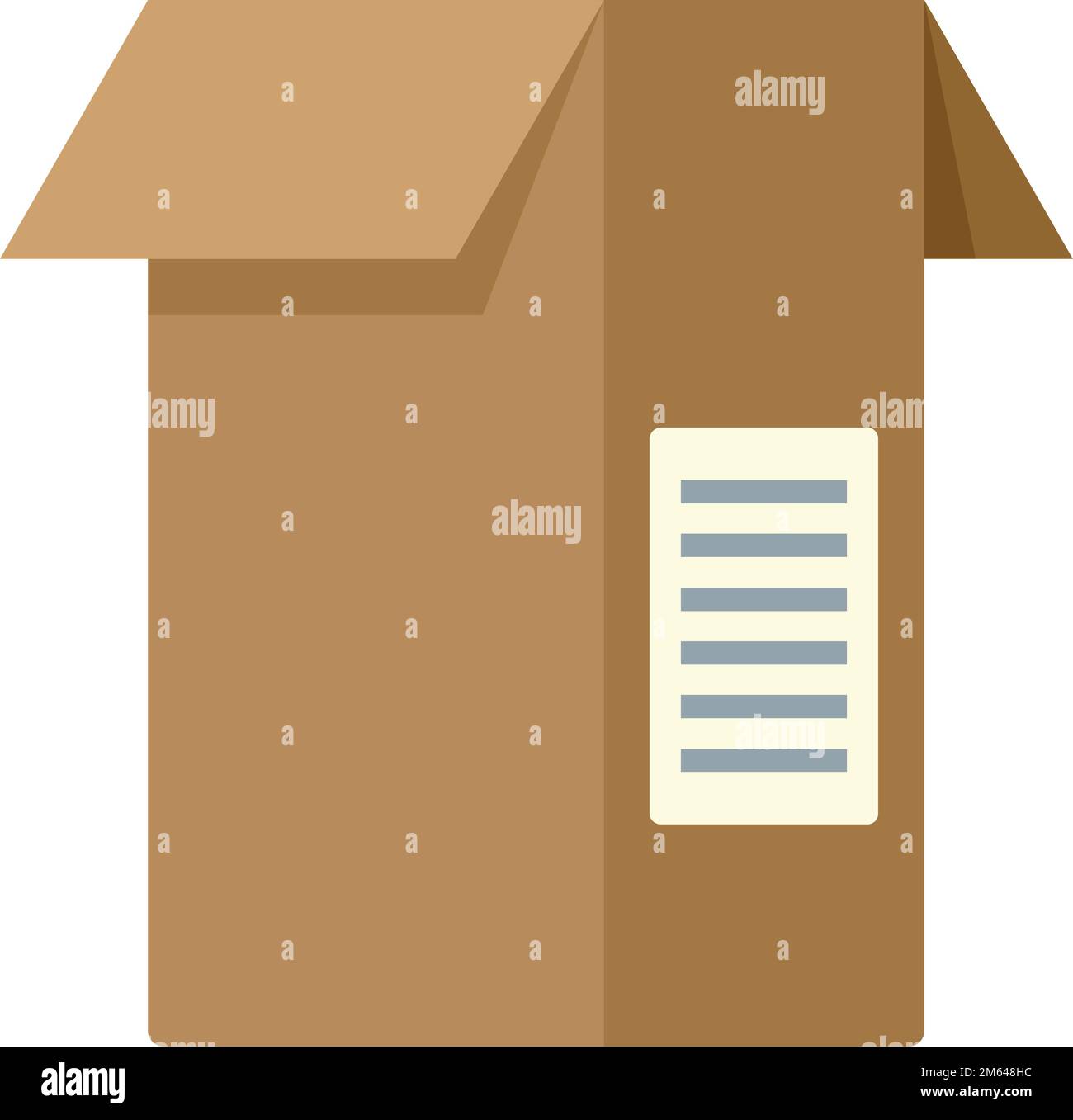 Closed box icon flat vector. Storage box. Carton parcel isolated Stock ...