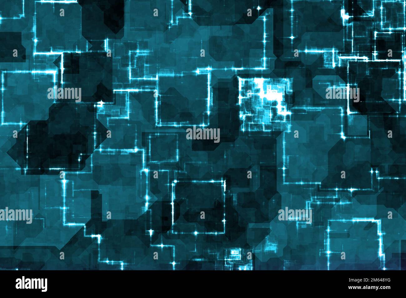 artistic cute light blue technology electronic glowing computer art ...